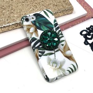 Accessories | Iphone Green Floral Leaf Case | Poshmark